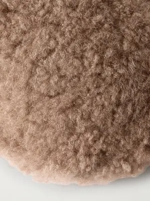 Brunello Cucinelli Shearling Flat Cap - Beige