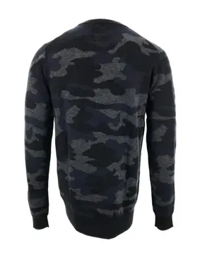 Karl Lagerfeld Camouflage Pattern Pullover Sweater