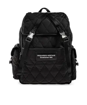 Dsquared2 Quilted Logo Backpack - Black