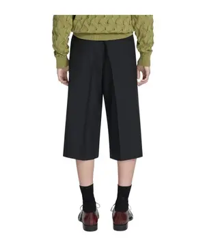 Dries Van Noten Belted Pleated Wide-leg Shorts