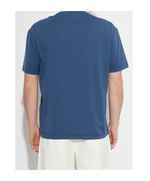 Eleventy Logo Print T-shirt - Blue