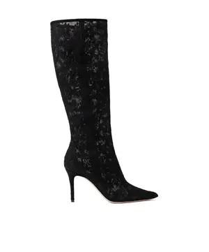 GIANVITO ROSSI Claudia 85 Corded Lace Knee High Boots