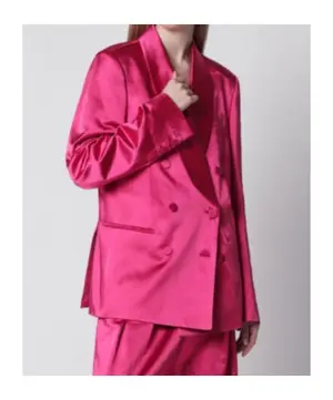 Dries Van Noten Double-breasted Satin Jacket
