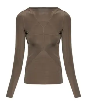 Rick Owens Fitted Panelled Long Sleeve Top