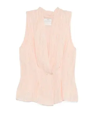FORTE_FORTE Sleeveless Draped Top - Nude