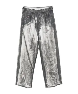 DIESEL® 1997 D-enim-m Logo-patch Trousers - Gray