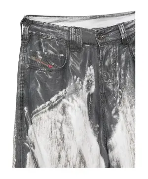 DIESEL® 1997 D-enim-m Logo-patch Trousers - Gray