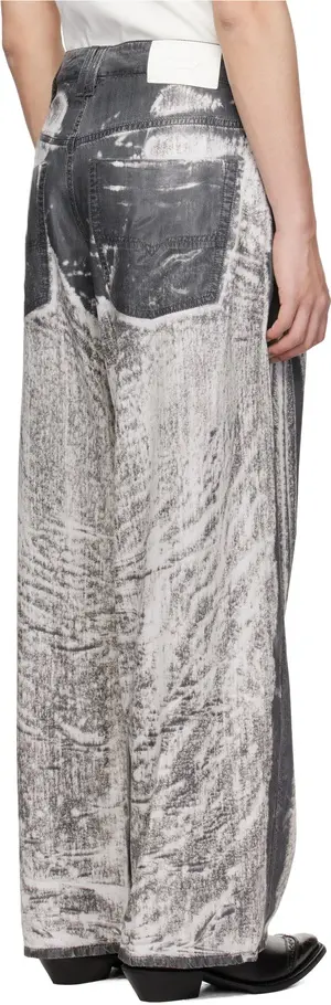 DIESEL® 1997 D-enim-m Logo-patch Trousers - Gray