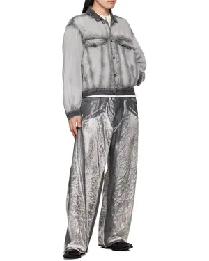 DIESEL® 1997 D-enim-m Logo-patch Trousers - Gray