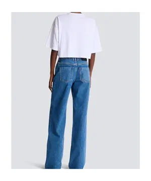 Balmain Plage Cropped Logo T-shirt