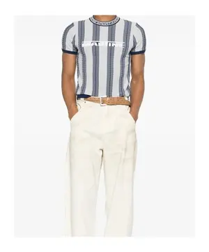 Martine Rose Striped Cropped T-shirt - Multicolor