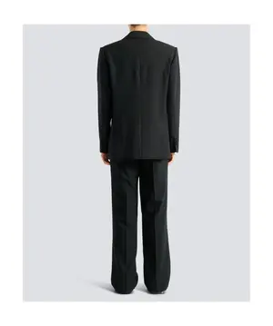 Balmain Wool Blazer With Sand Effect Amethyst Embroidery