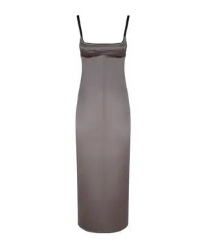 Attico Lace-trim Open-back Midi Dress