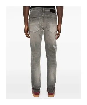 Amiri Belt Loop Jeans With Distressed Design