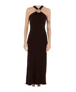 Coperni Halterneck Midi Dress - Black