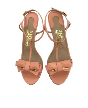 FERRAGAMO Open-toe High-heeled Sandals With Bow Detailing
