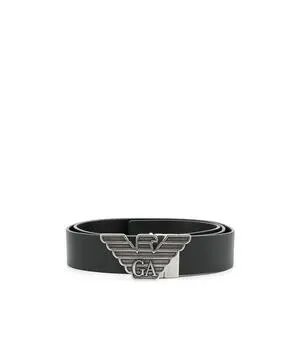 Emporio Armani Reversible Interchangeable-buckle Belt - Black