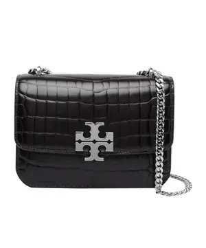Tory Burch Eleanor Logo Shoulder Bag - Black