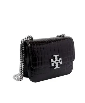 Tory Burch Eleanor Logo Shoulder Bag - Black