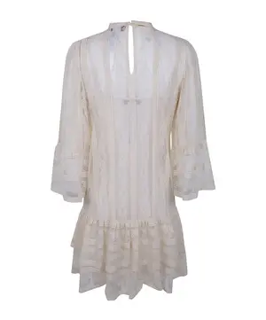 TWINSET Lace Ruffled Mini Dress