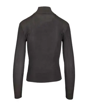 SELF-PORTRAIT High Neck Knit Top With Long Sleeves