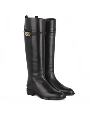 FERRAGAMO Knee High Buckled Boots