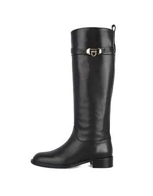 FERRAGAMO Knee High Buckled Boots