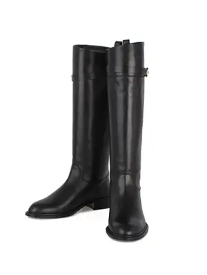 FERRAGAMO Knee High Buckled Boots