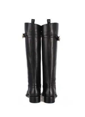 FERRAGAMO Knee High Buckled Boots