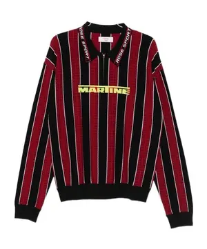 Martine Rose Striped Polo Shirt - Red