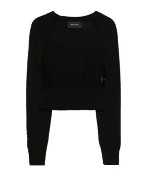 Simone Rocha Mercerised Cutout Sleeve Jumper