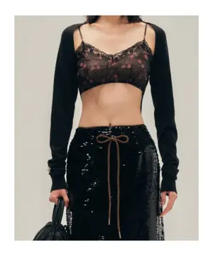 Simone Rocha Mercerised Cutout Sleeve Jumper