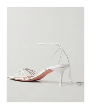 Amina Muaddi Strappy Sandals With Lace-up Ankle Ties