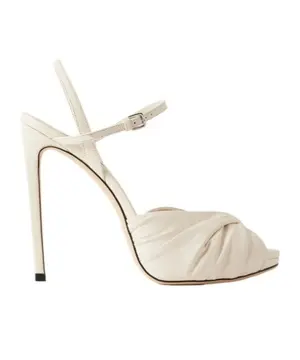 JIMMY CHOO Leather Sandals With Round Open Toe