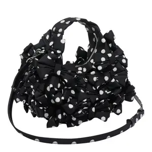 GANNI Polka Dot Bow Embellished Bag
