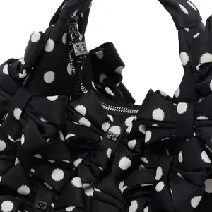 GANNI Polka Dot Bow Embellished Bag