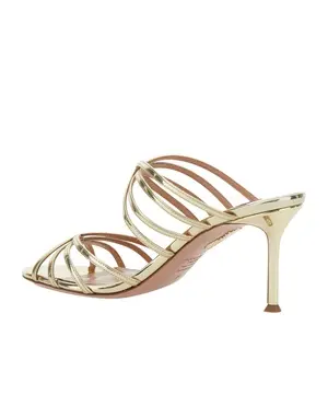 AQUAZZURA Metallic Heeled Sandals