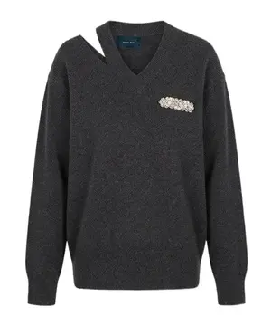 Simone Rocha V-neck Embellished Sweater - No