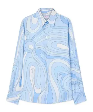 Emilio Pucci Abstract Print Silk Shirt