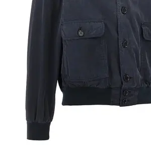 Aspesi Button Pocket Bomber Jacket - Black