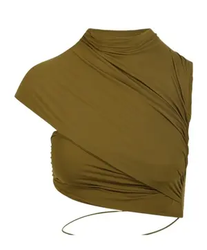 AMAZUIN Ama_lu_kg Draped One-shoulder Top