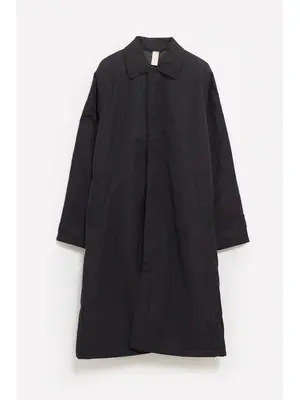 SUNFLOWER Long-sleeved Collared Coat - Black