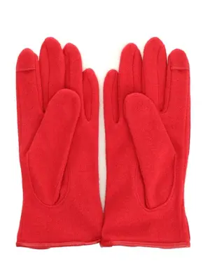VIVIENNE WESTWOOD Orb Engraved Driving Gloves - Red