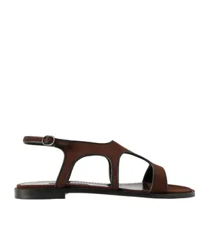 Manolo Blahnik Suede Sandals With Leather Trim