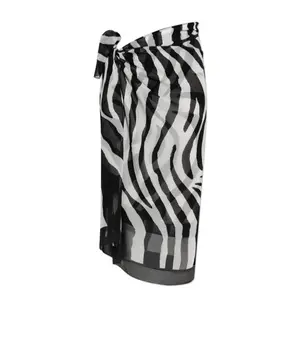 Balmain Zebra-print Sarong - Black