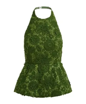 Essentiel Antwerp Lace Peplum Halter Top