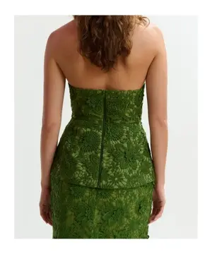 Essentiel Antwerp Lace Peplum Halter Top