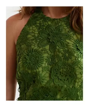 Essentiel Antwerp Lace Peplum Halter Top