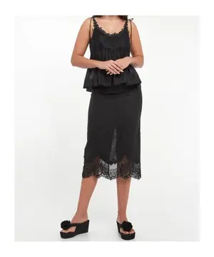 TWINSET Lace Embroidered Ruffled Top