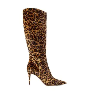 GIANVITO ROSSI Leopard Print Stiletto Boots